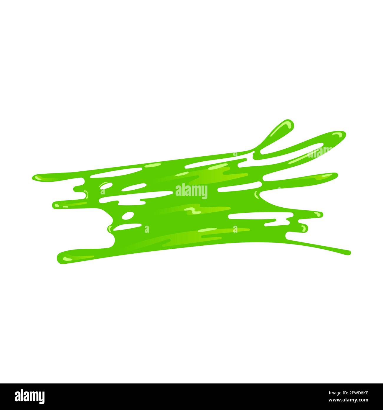 Smeared Green slime splash and blob. Vector illustration of sticky ...