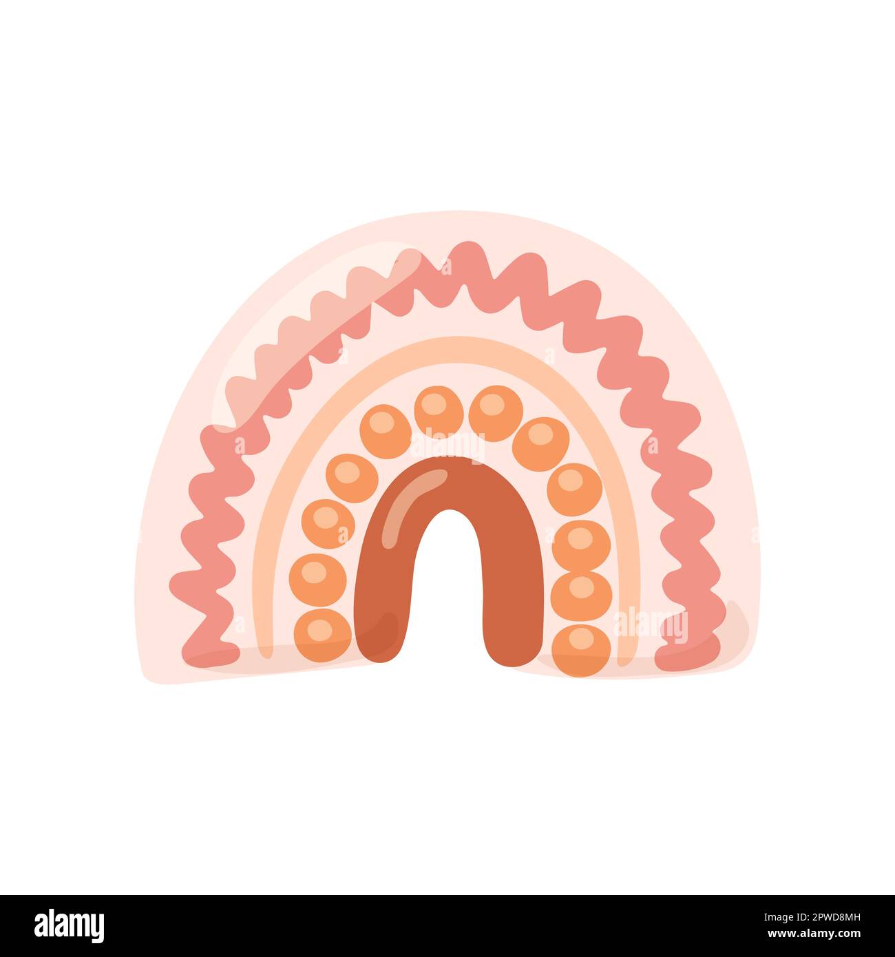 Nursery toy rainbow in Boho style vector illustration Stock Vector ...