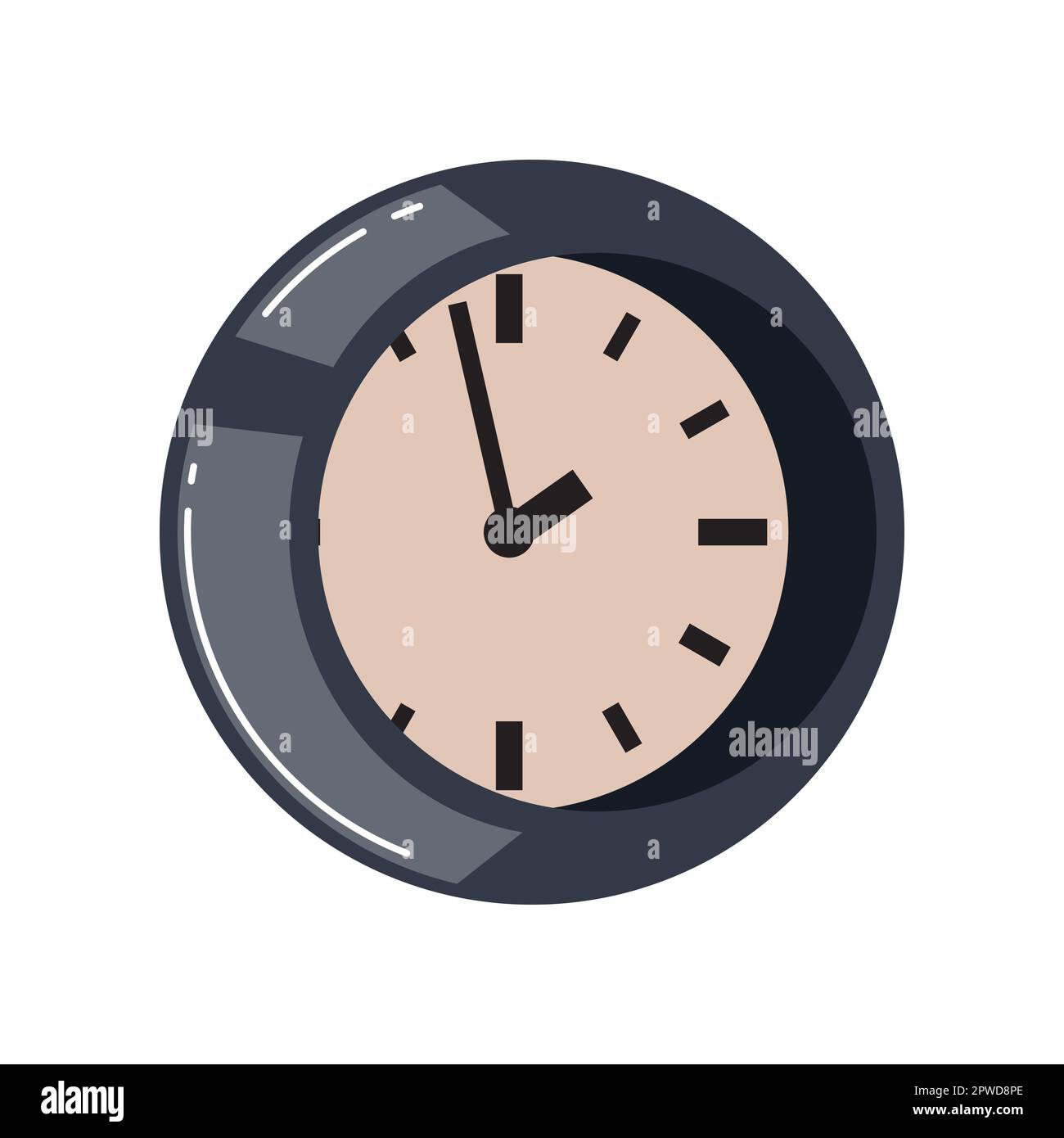 Wall clock for classroom vector illustration Stock Vector Image & Art ...