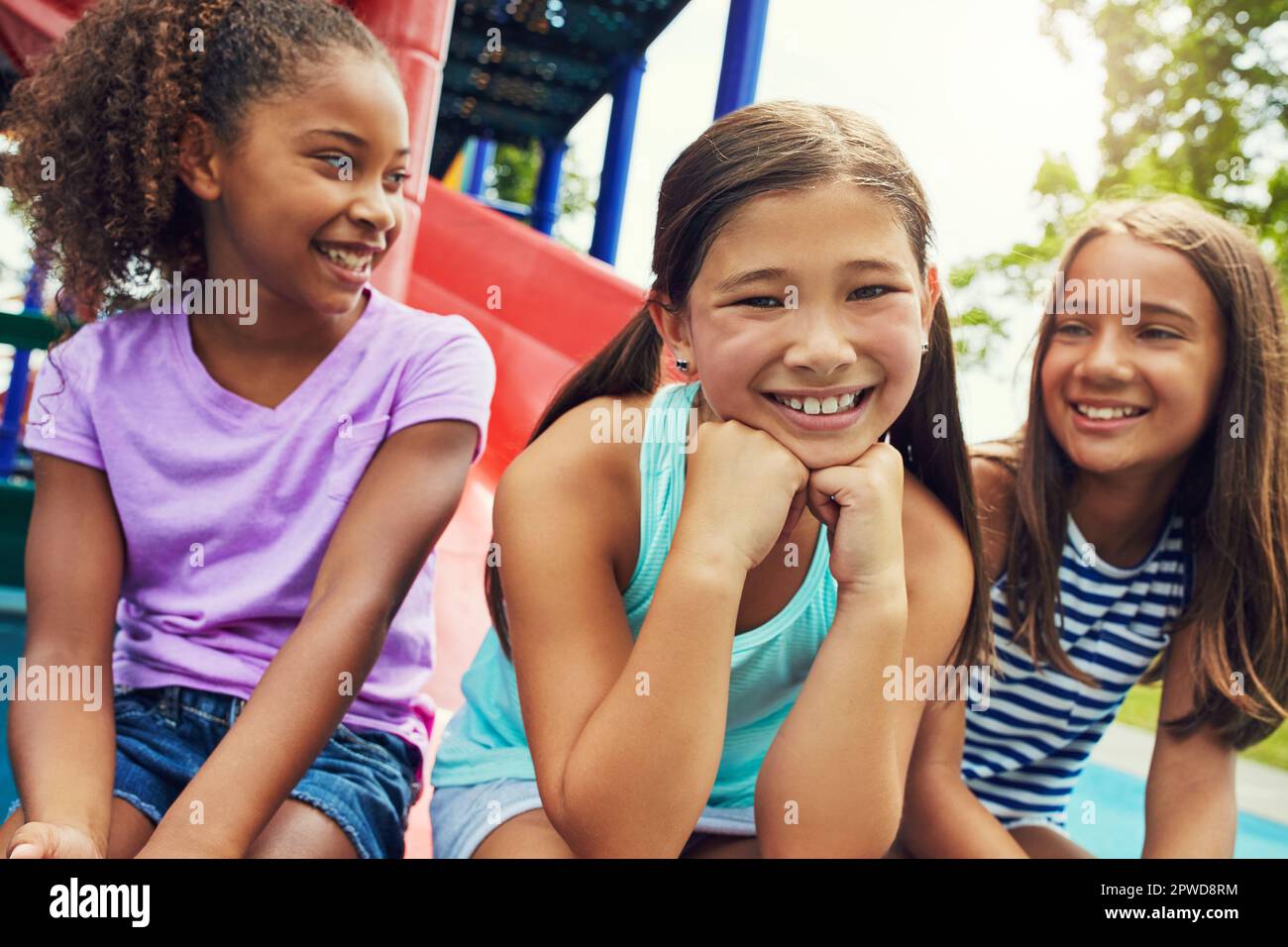 Play together, grow together. a group of young friends hanging out ...
