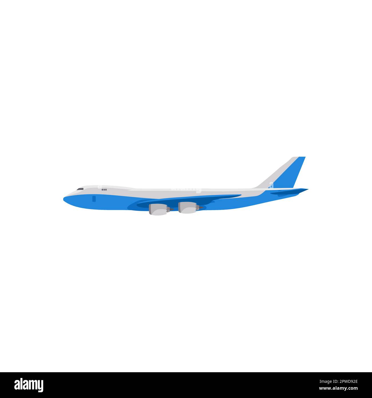 Large cargo airplane in air flat vector illustration Stock Vector Image ...
