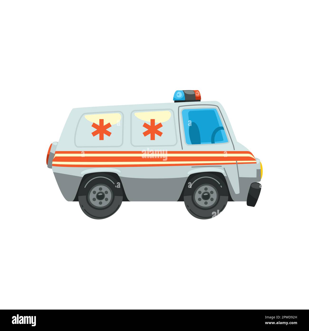 Ambulance toy car for kids flat vector illustration Stock Vector Image ...