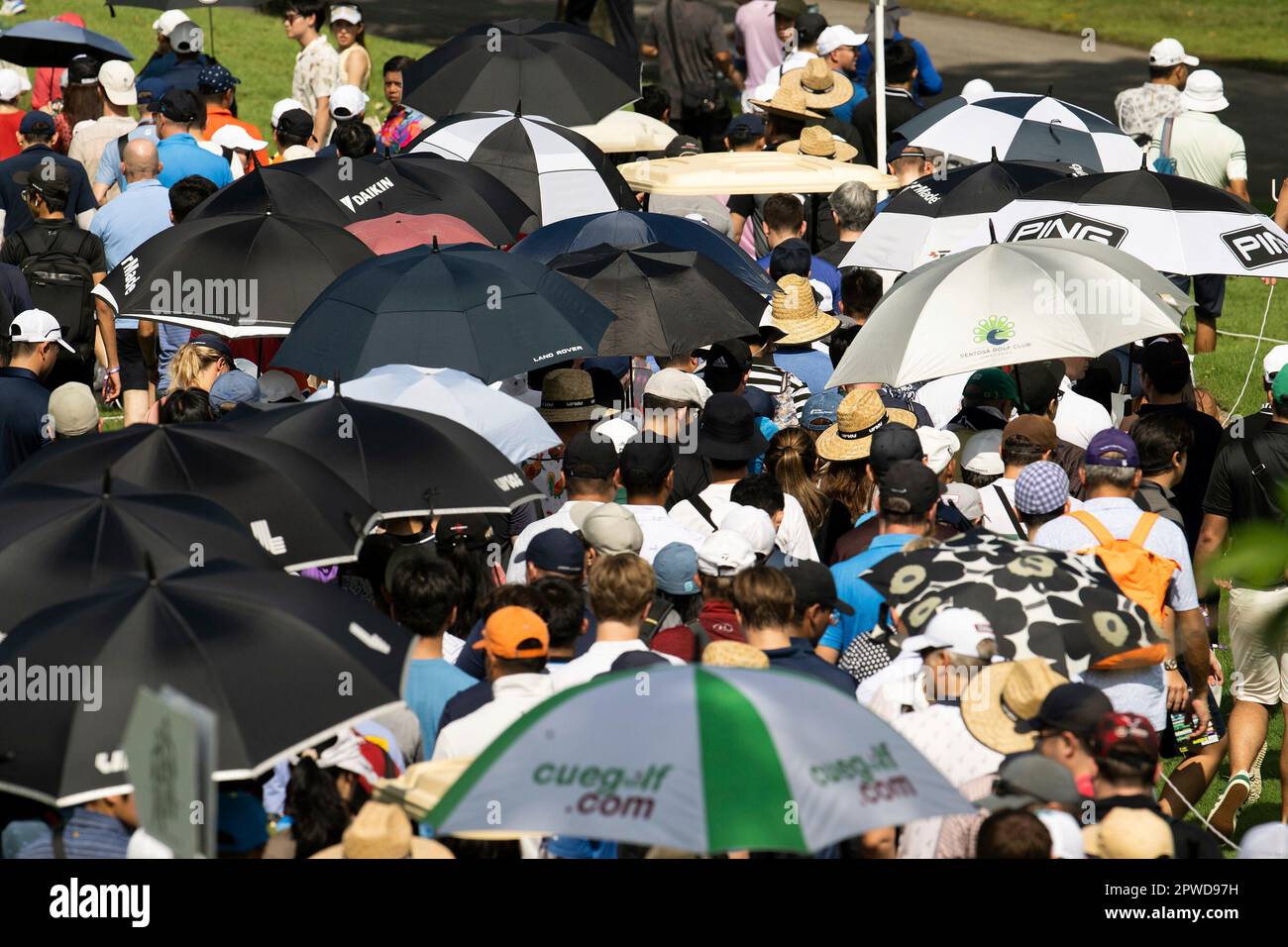 Fans seen during the final round of LIV Golf Singapore at the Sentosa ...