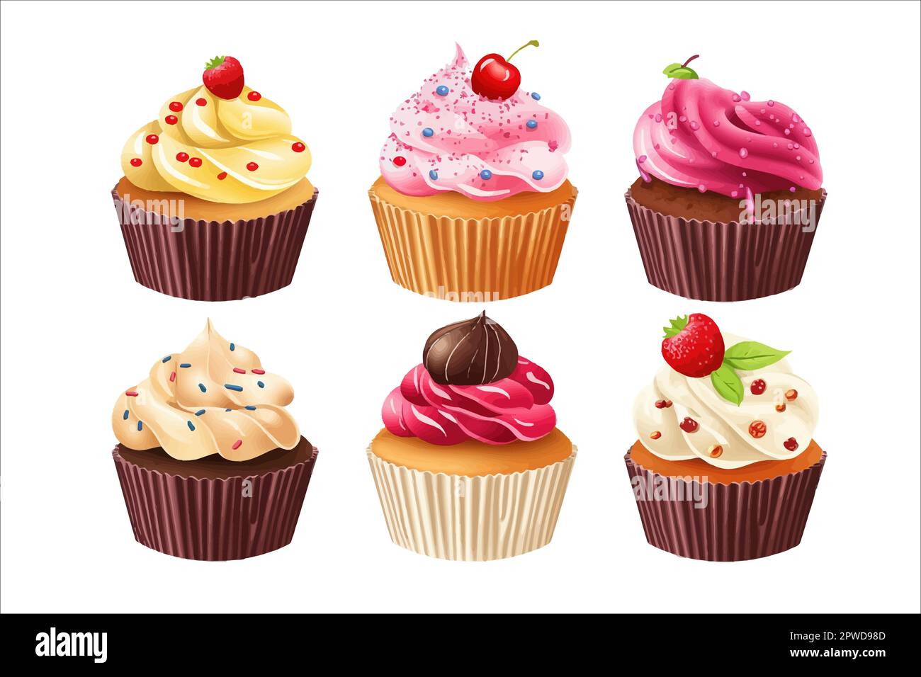 Cartoon Cupcake Background