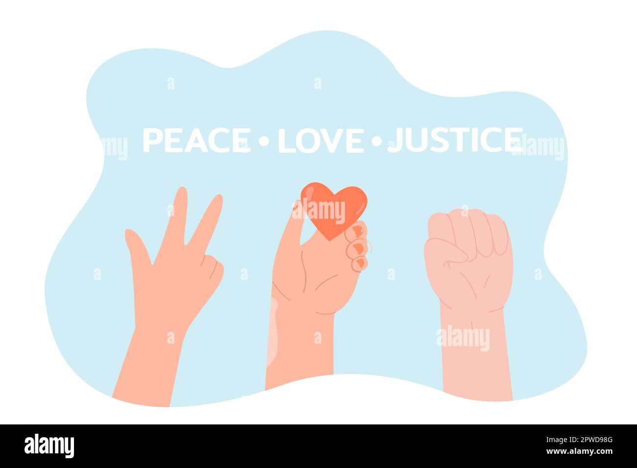 Peace love justice Stock Vector Images - Alamy