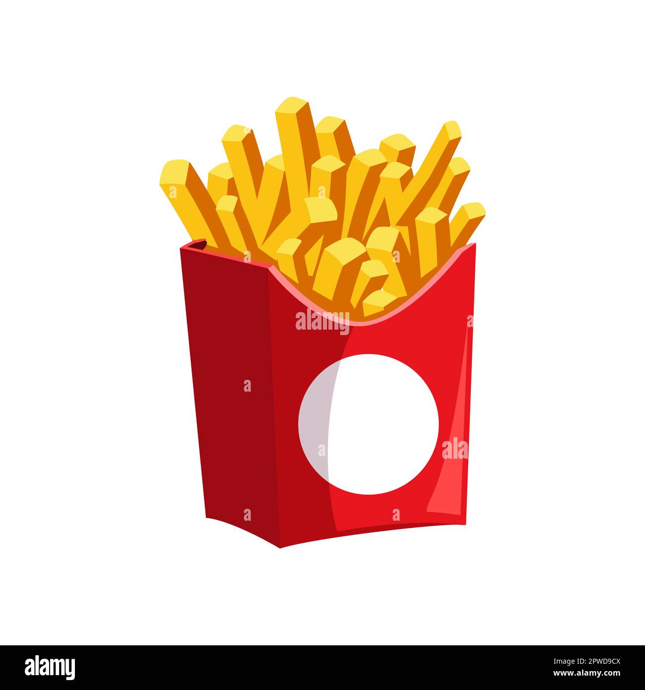 Realistic french fries cartoon illustration Stock Vector Image & Art ...