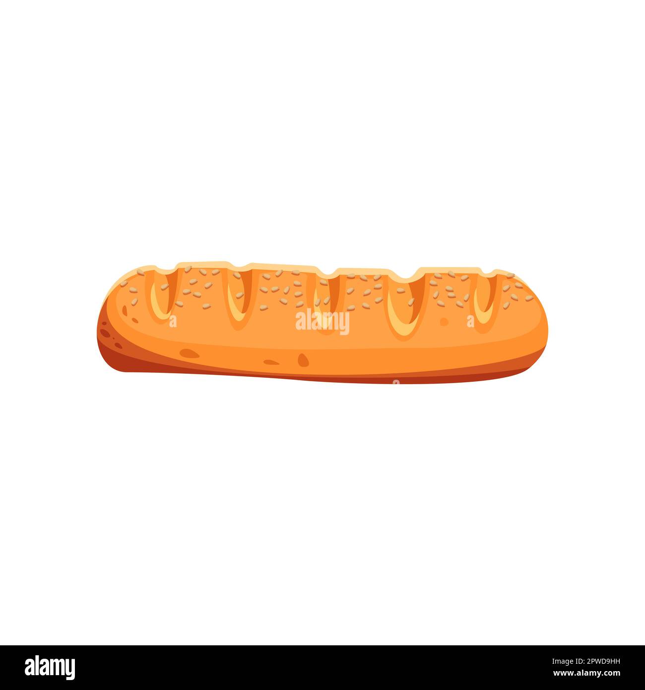 Bread with sesame cartoon illustration Stock Vector Image & Art - Alamy