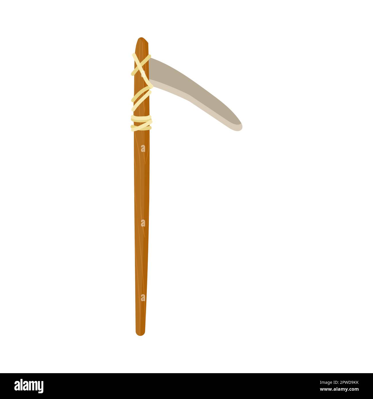 Ancient hoe from wood and stone vector illustration Stock Vector Image ...