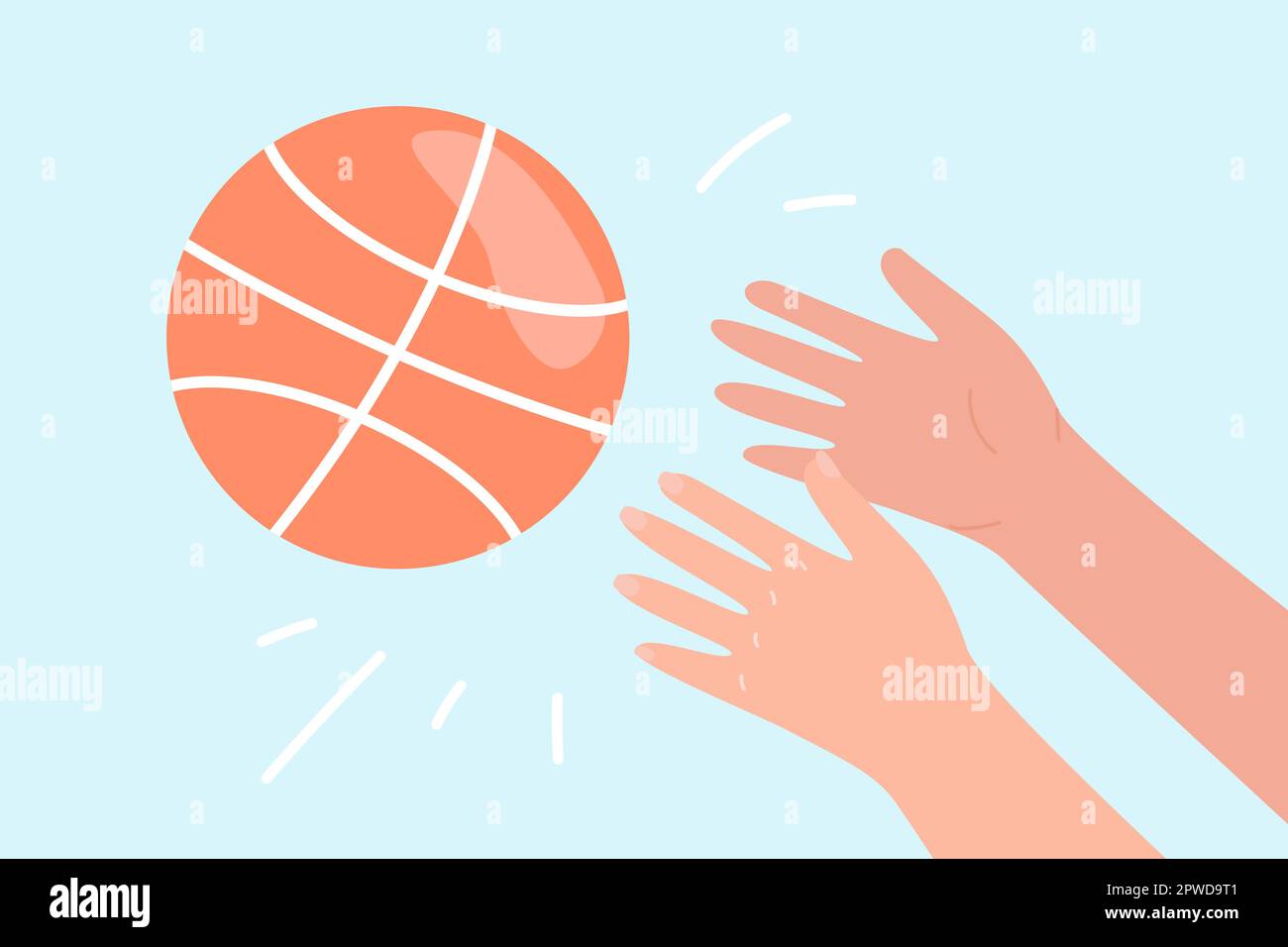 Hands catching basketball hi-res stock photography and images - Alamy