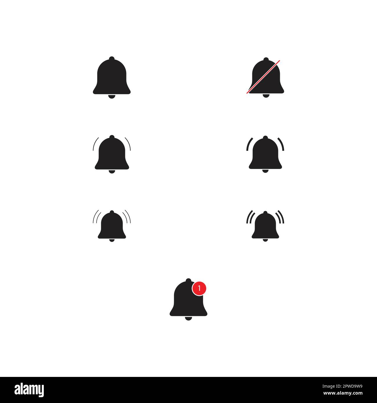 Alert notification icons hi-res stock photography and images - Alamy