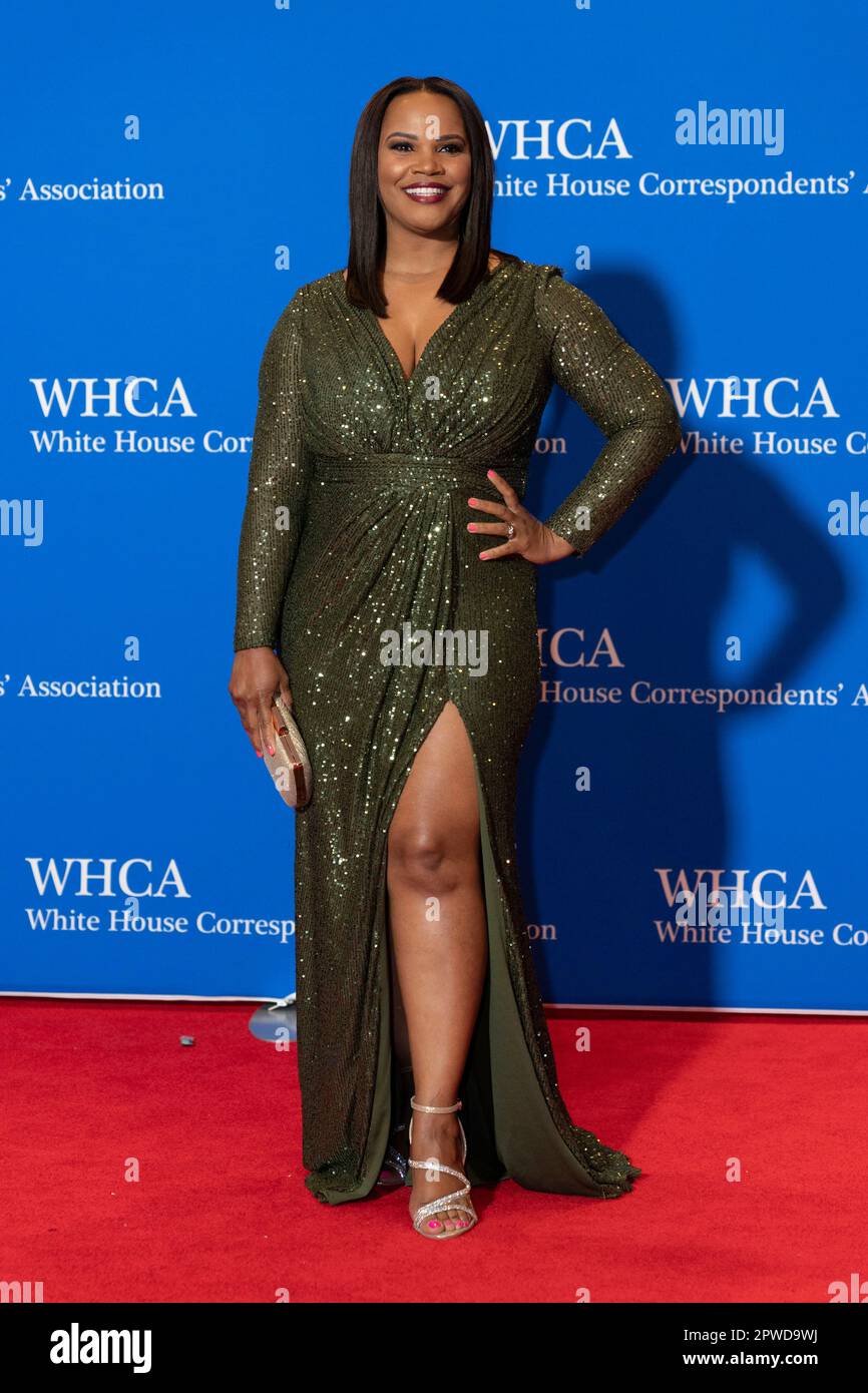 Attorney Laura Coates poses for photographers as she arrives at the ...