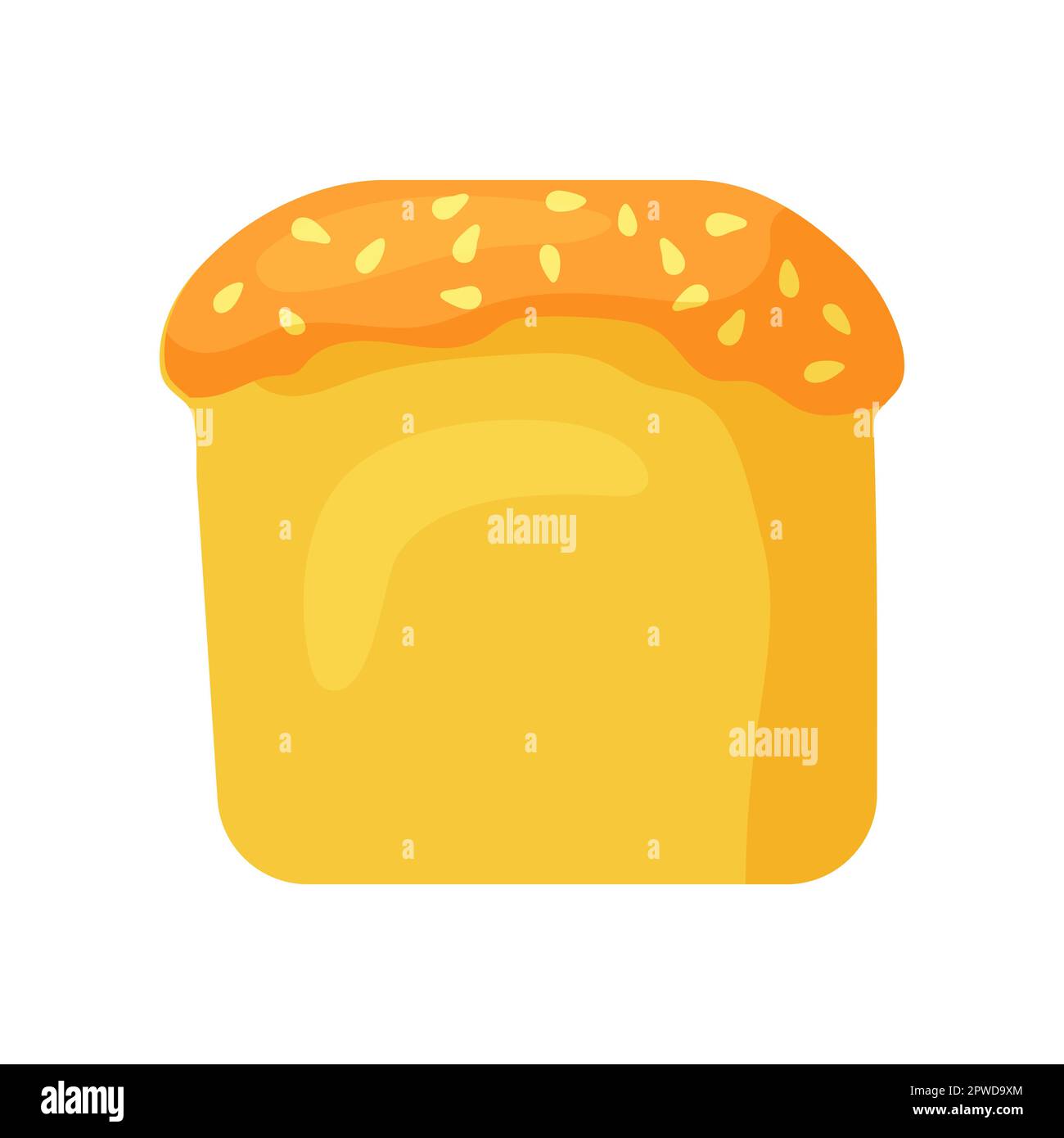 Orange or yellow loaf of bread vector illustration Stock Vector Image ...