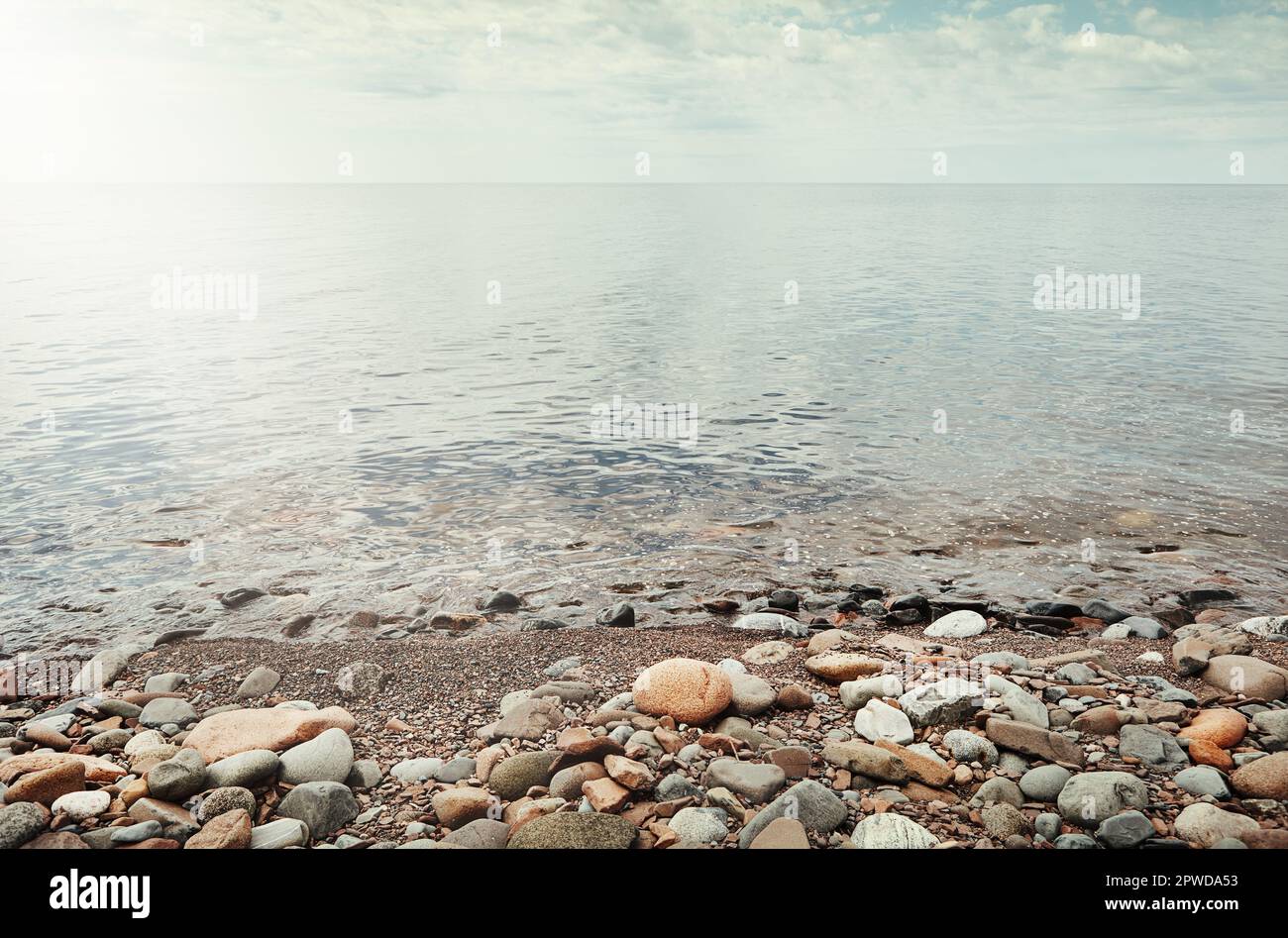 The calm of nature. a breathtaking coastal landscape with no people ...