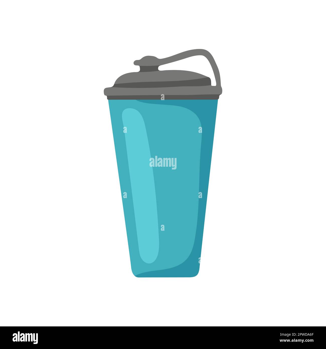 Blue reusable cup or bottle for water vector illustration Stock Vector ...