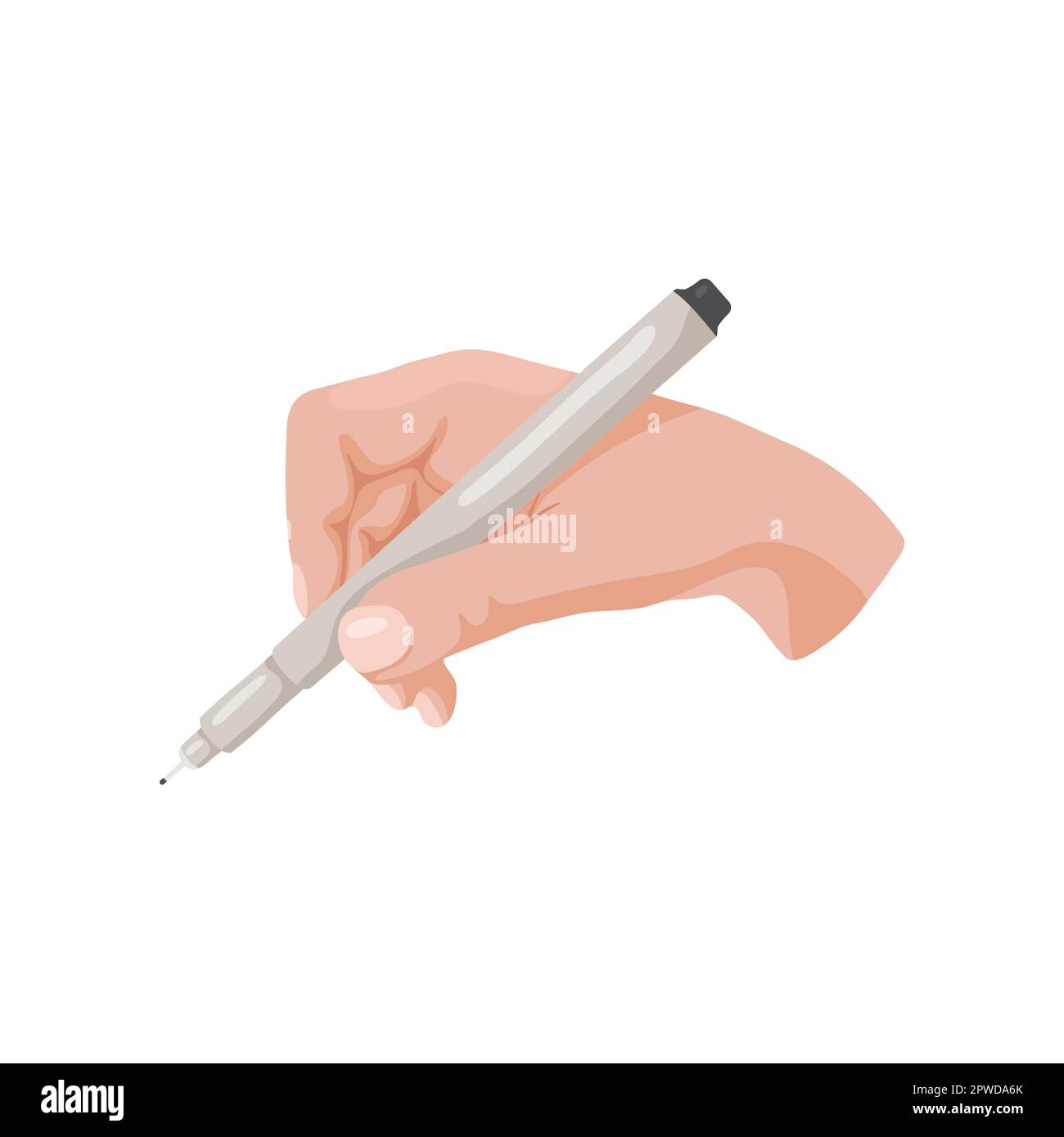 Hand holding pen vector illustration Stock Vector Image & Art - Alamy