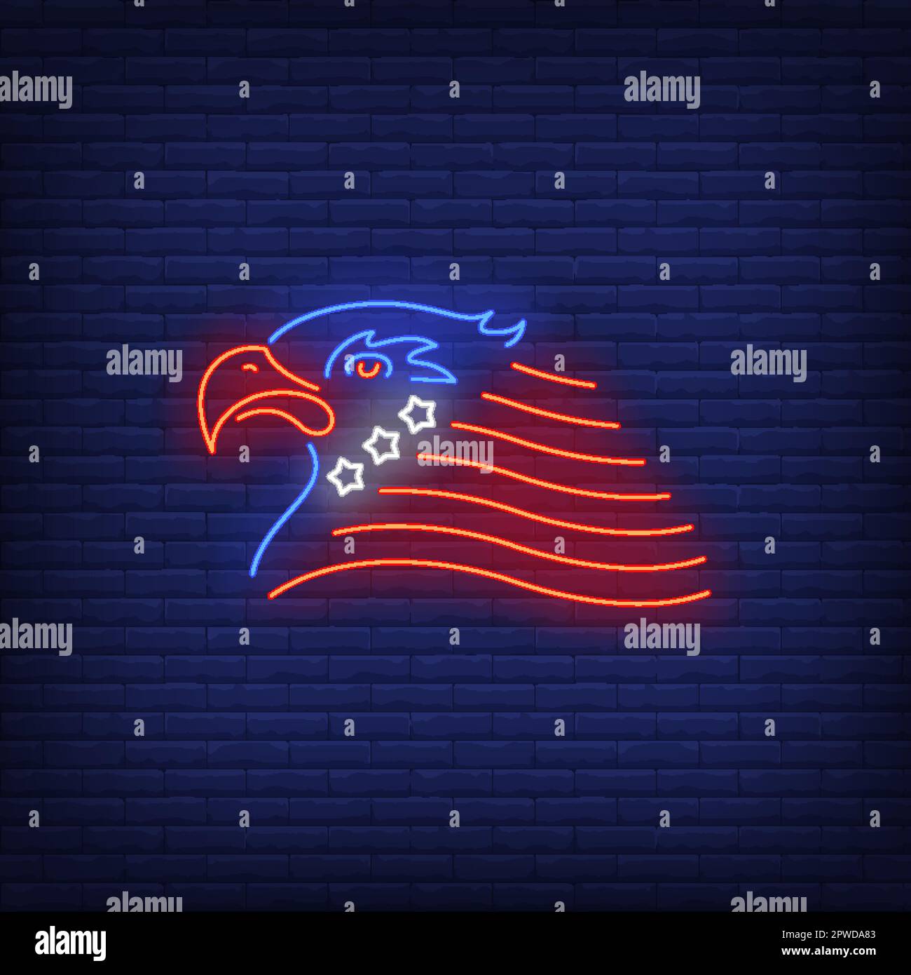 American national eagle neon sign Stock Vector Image & Art - Alamy