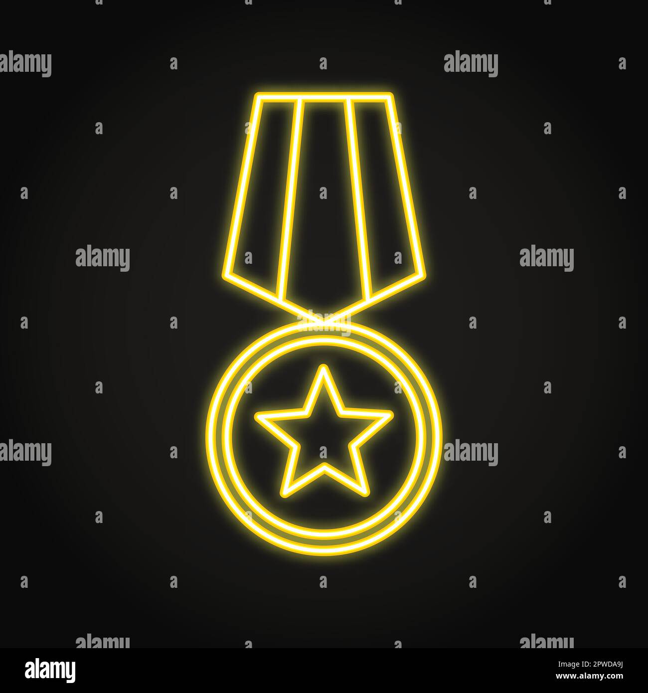 Glowing neon line award Stock Vector Images - Alamy