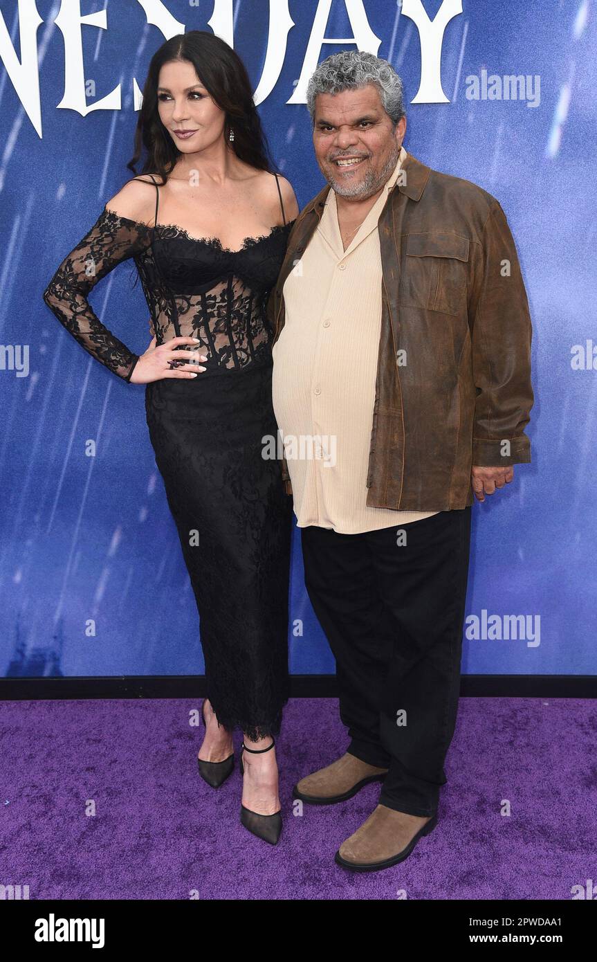 Catherine Zeta-Jones, left, and Luis Guzman attend a photo call with ...