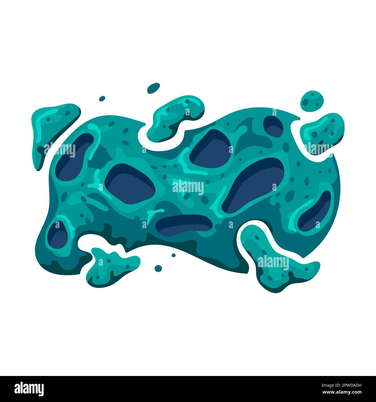 Falling asteroid and meteorite. Vector illustration of space meteoroid ...