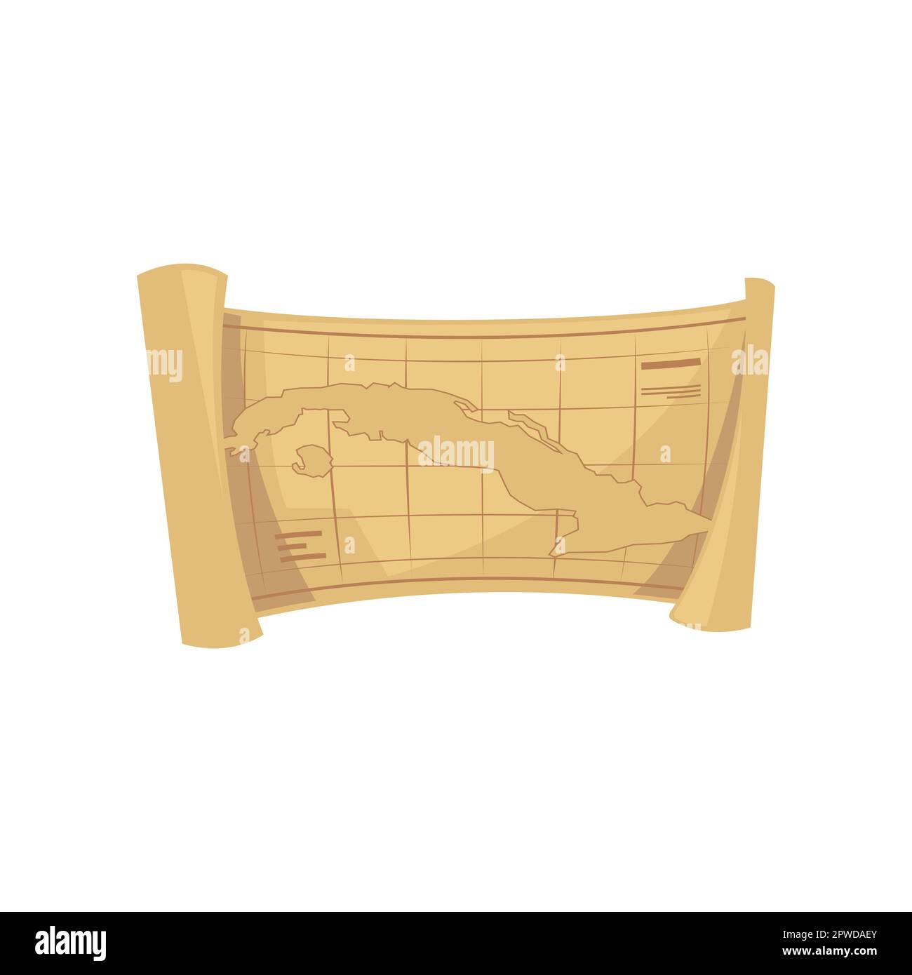 Paper map cartoon illustration Stock Vector Image & Art - Alamy
