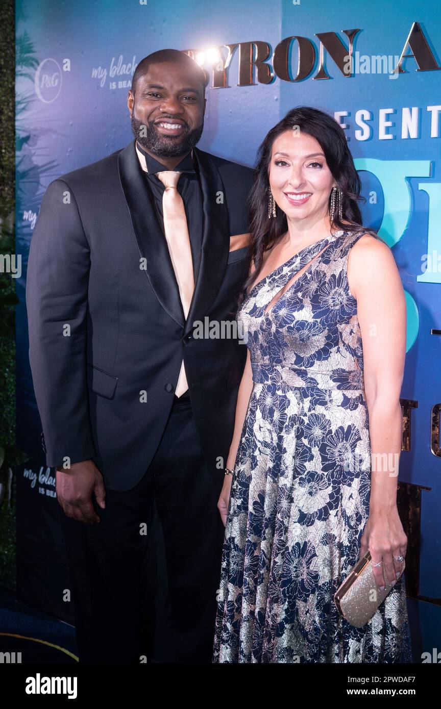 Rep. Byron Donalds, R-Fla., left, and Erika Donalds arrive at theGrio’s ...