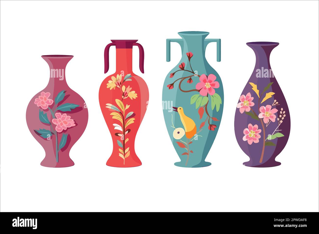 Vintage colored glass vases hi-res stock photography and images - Alamy