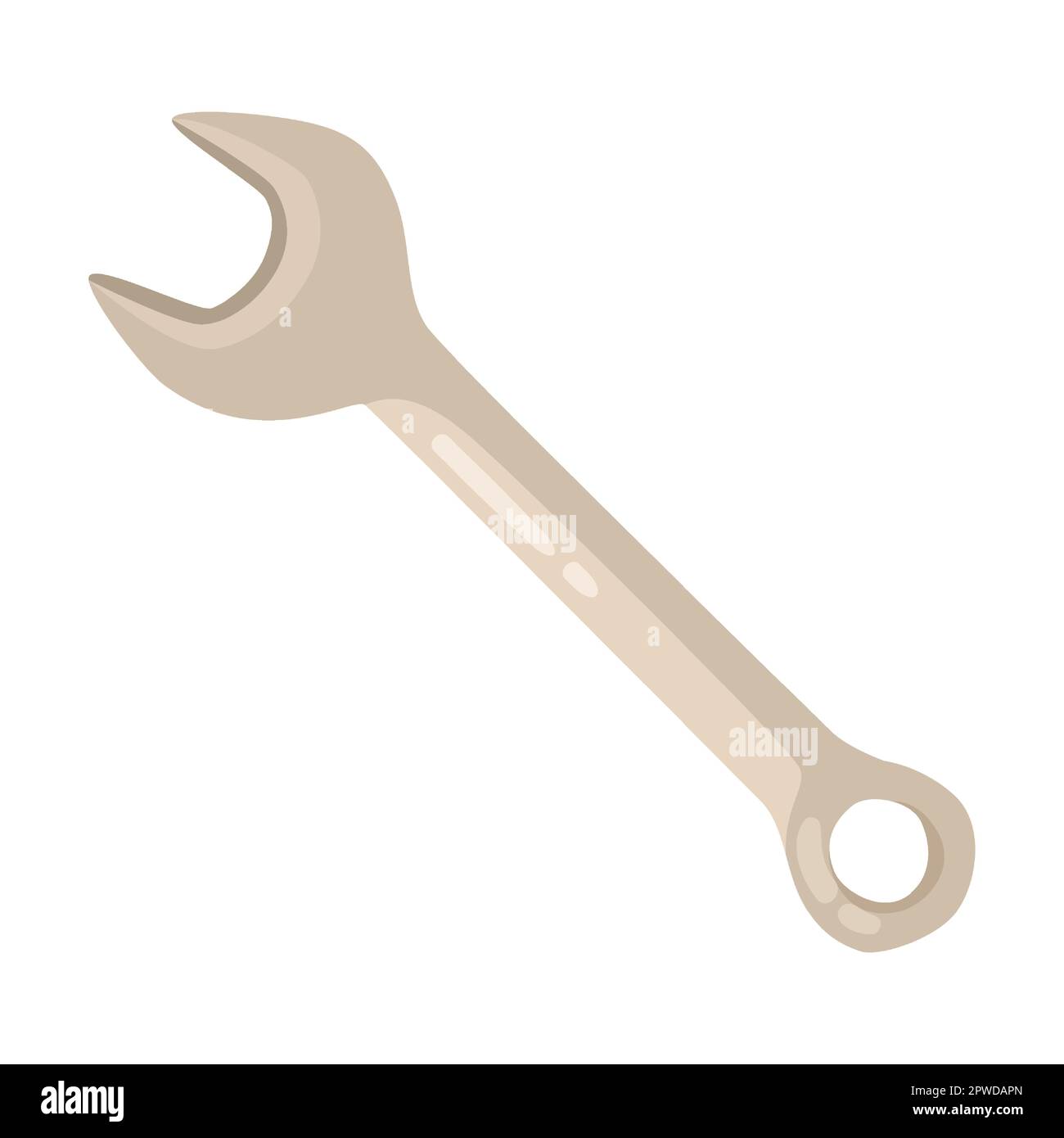 wrench, Construction instrument, cartoon illustration. Building tools ...
