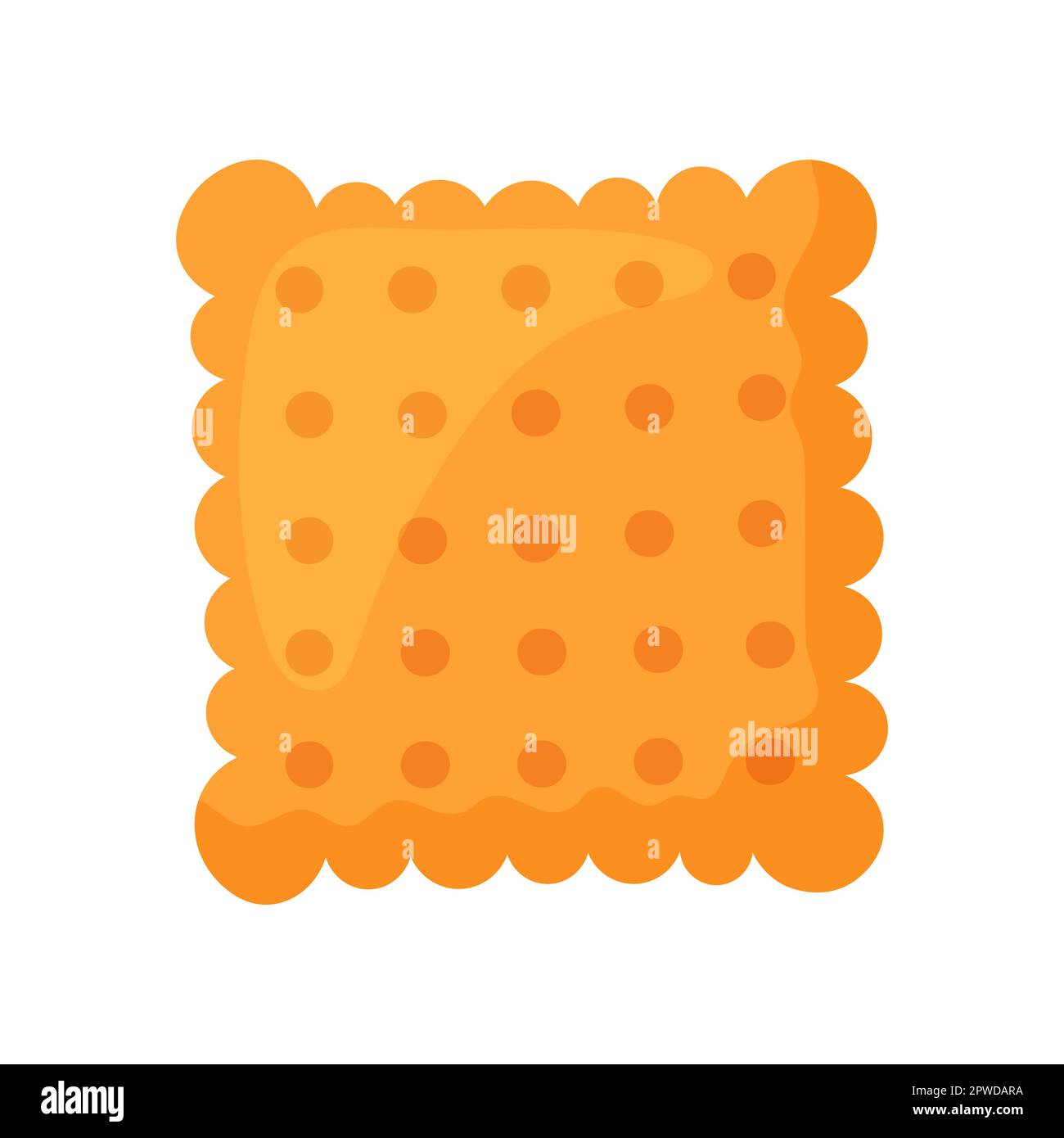 Orange cookie or cracker vector illustration Stock Vector Image & Art ...