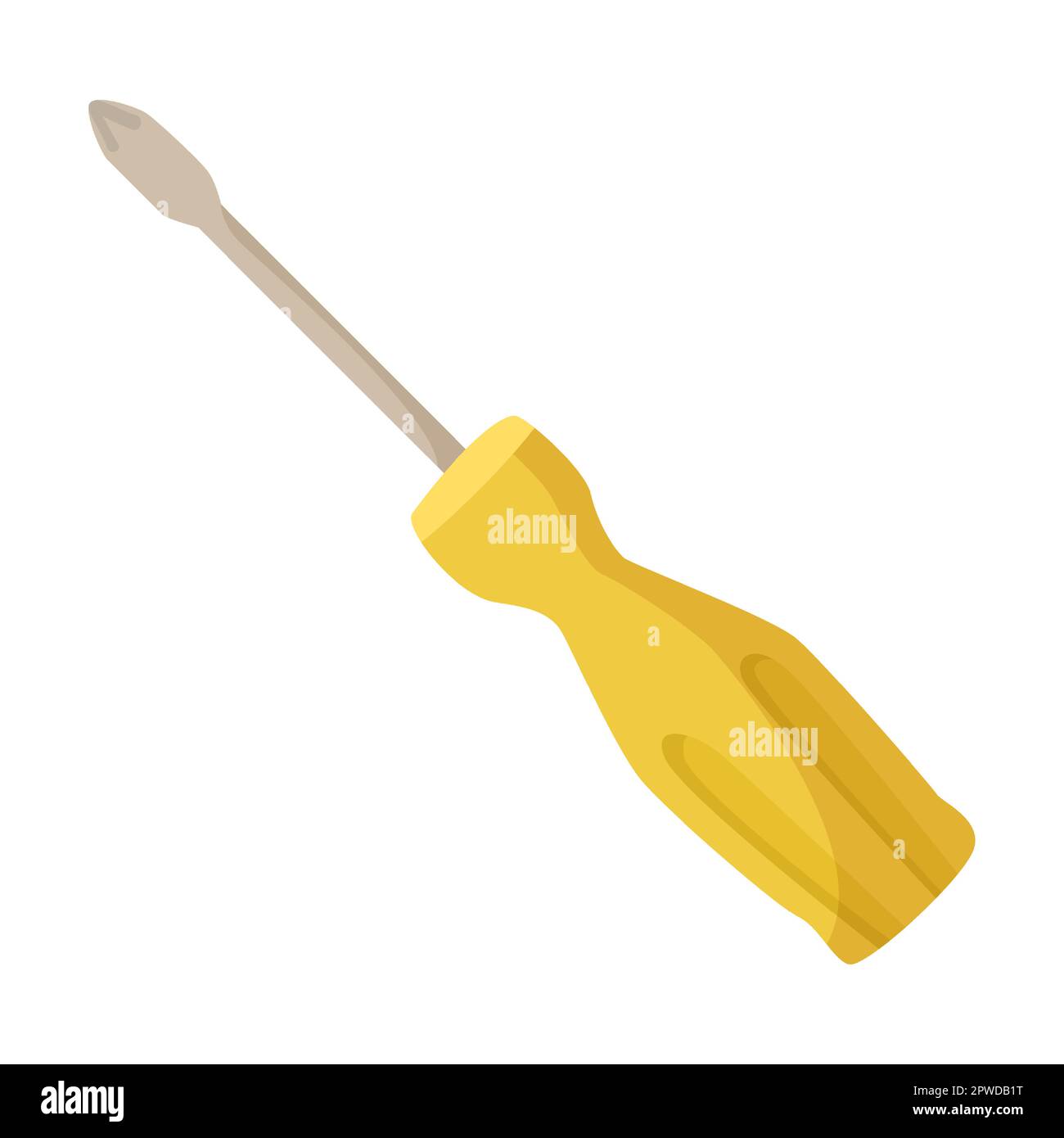 crosshead screwdriver. Construction instrument, cartoon illustration ...