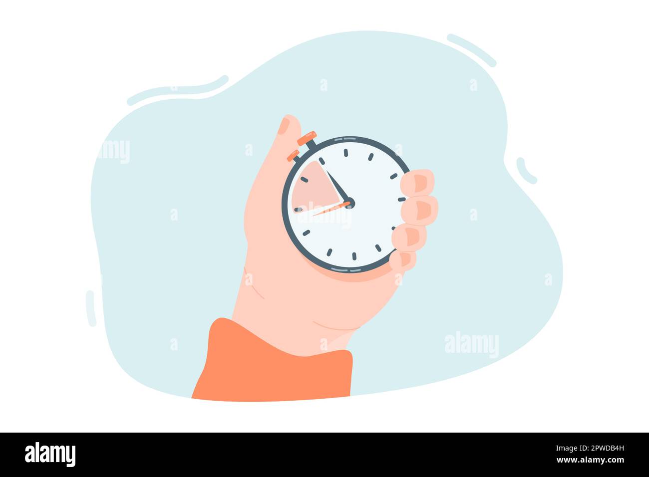 Timer in human hand flat vector illustration Stock Vector Image & Art ...