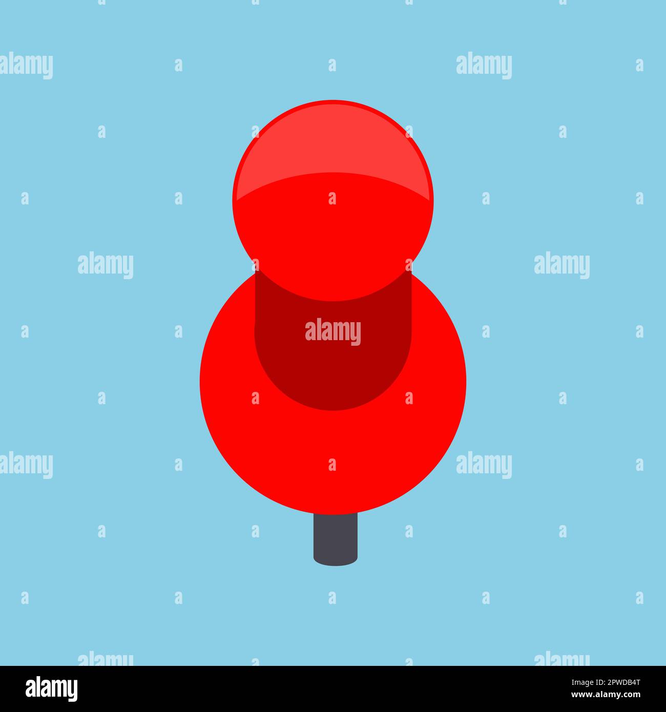Red pin vector illustration Stock Vector Image & Art - Alamy