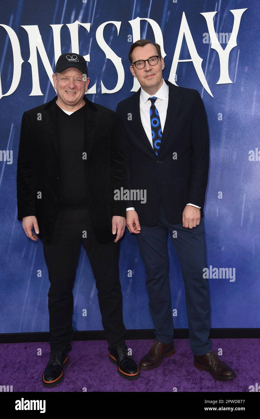 Alfred Gough,left, and Miles Millar attend a photo call with the cast ...