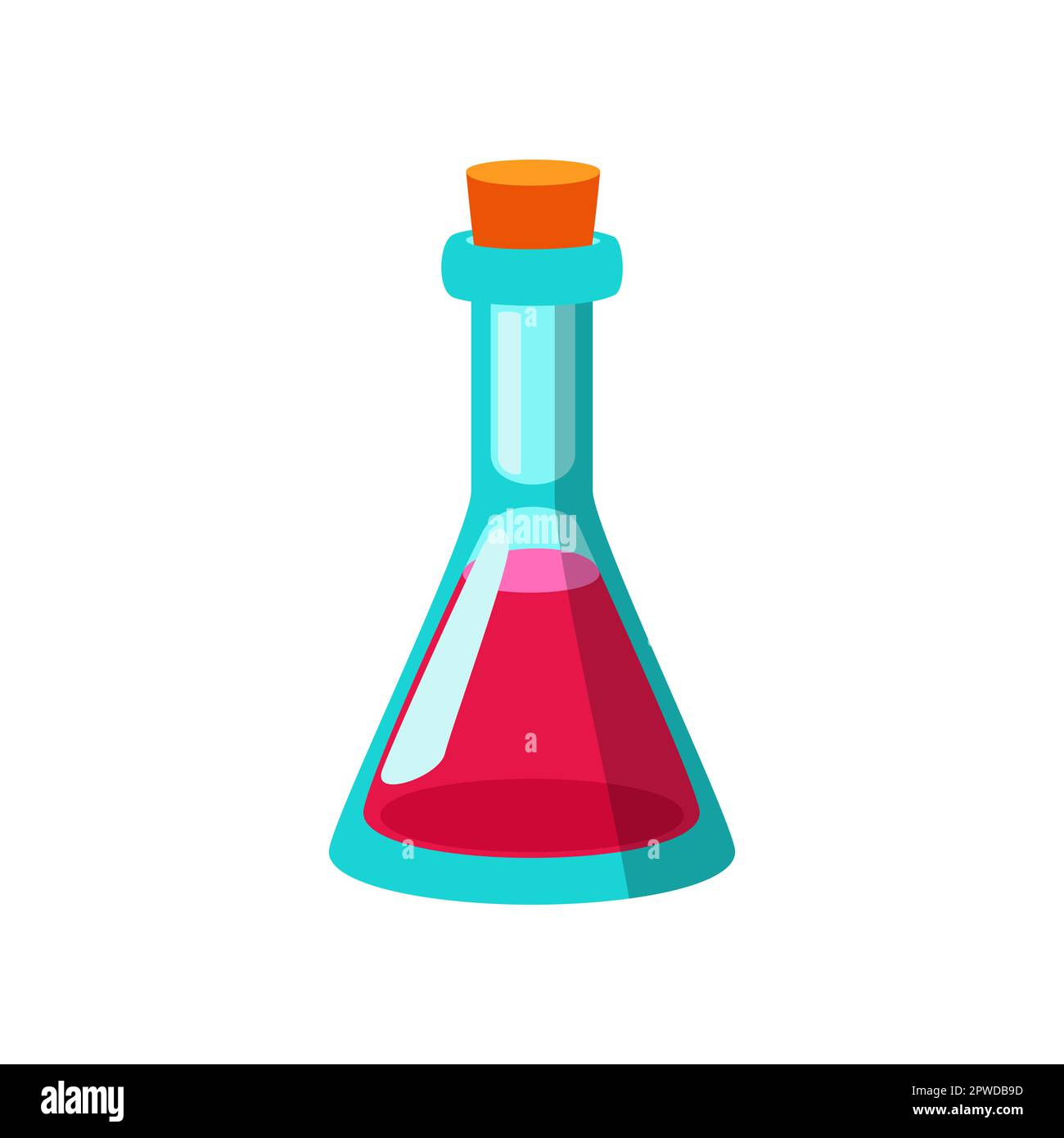 Science lab flask with red liquid vector illustration Stock Vector ...