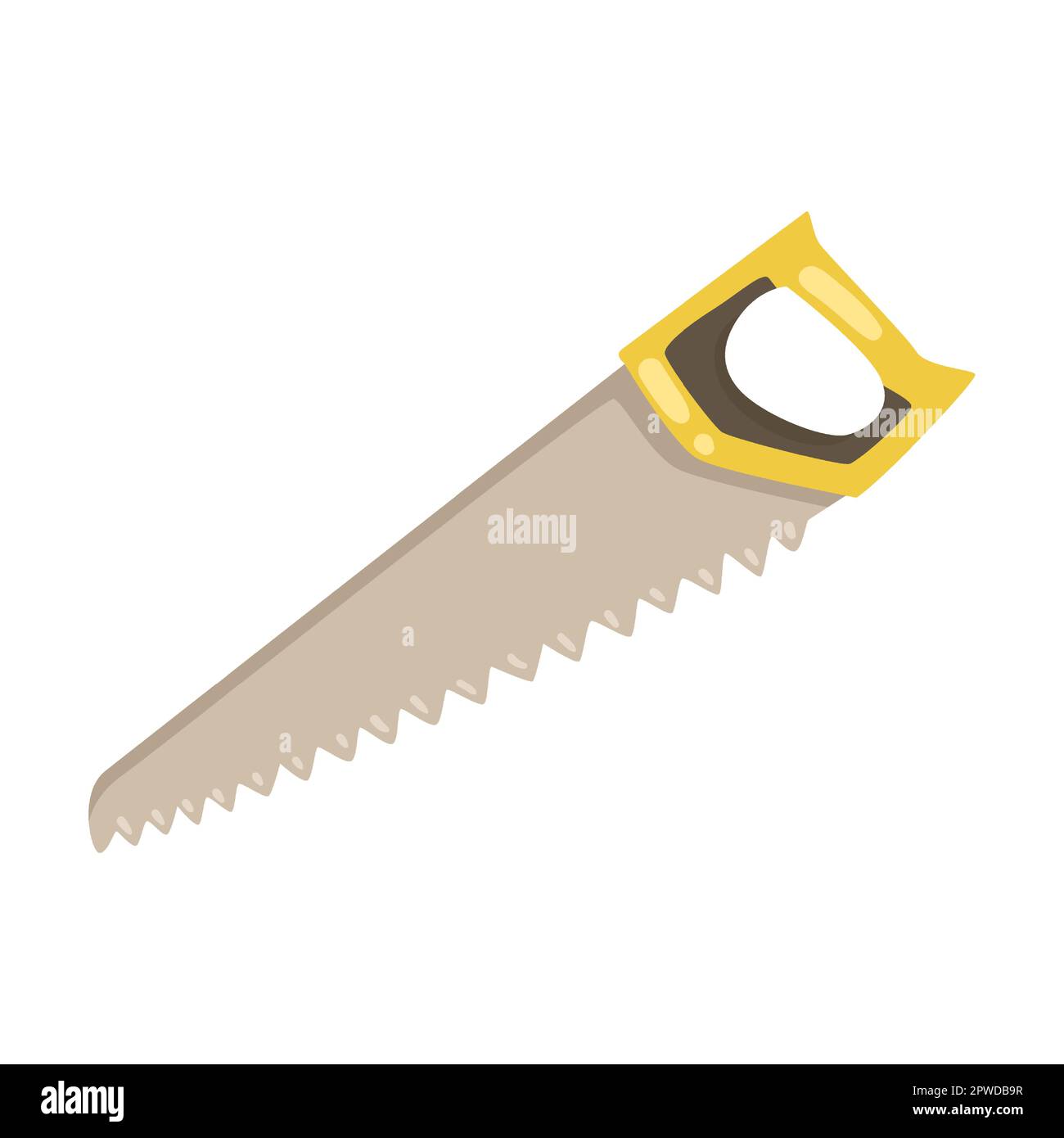 hand saw hacksaw, Construction instrument, cartoon illustration ...