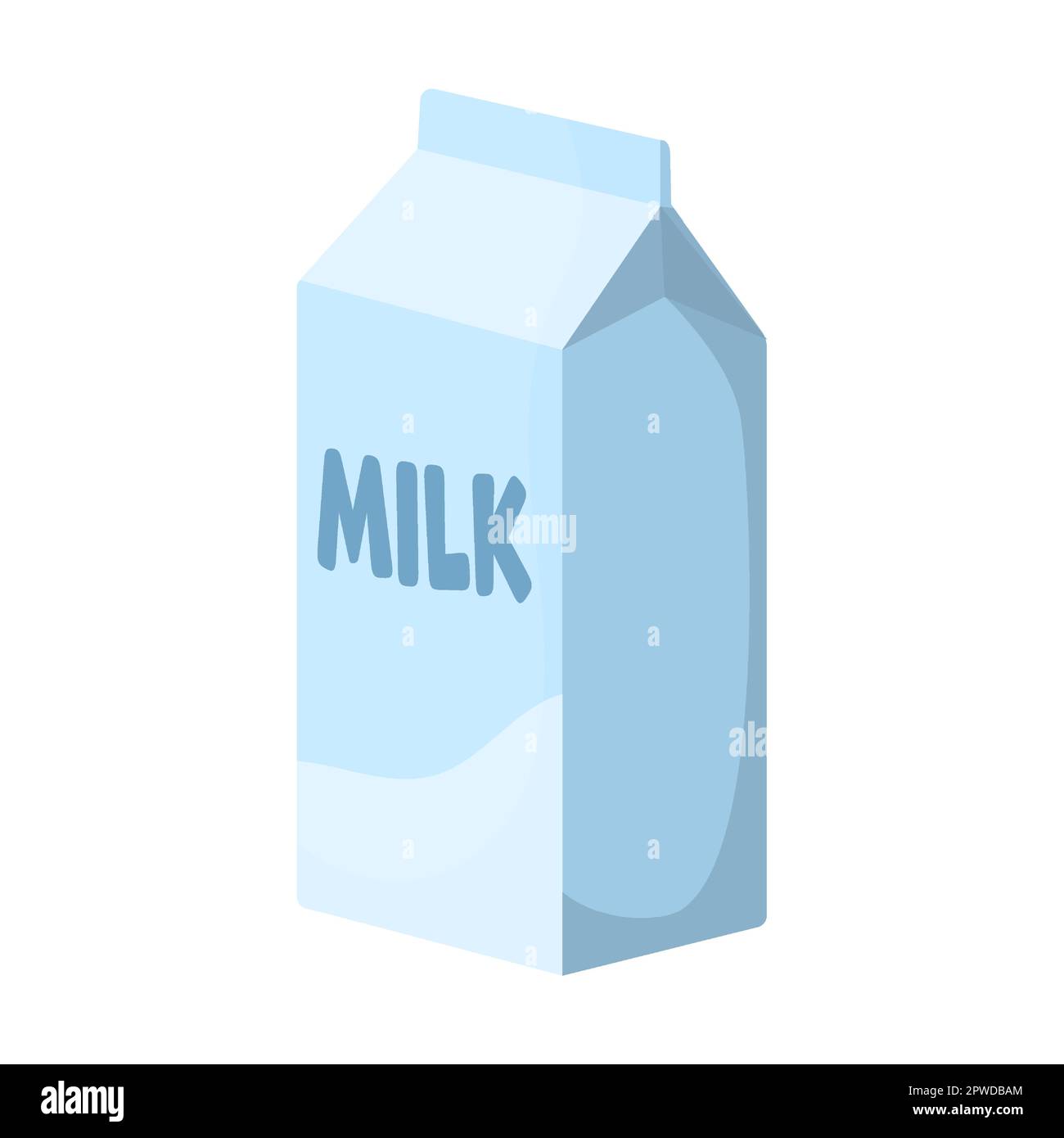 Baker milk carton bag, bread and other food cooking with flour, baking ...