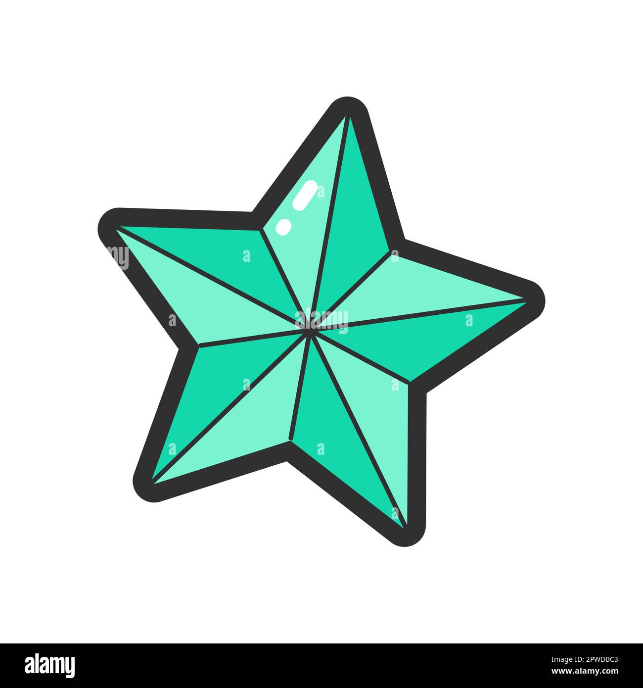 Five edge star Stock Vector Images - Alamy