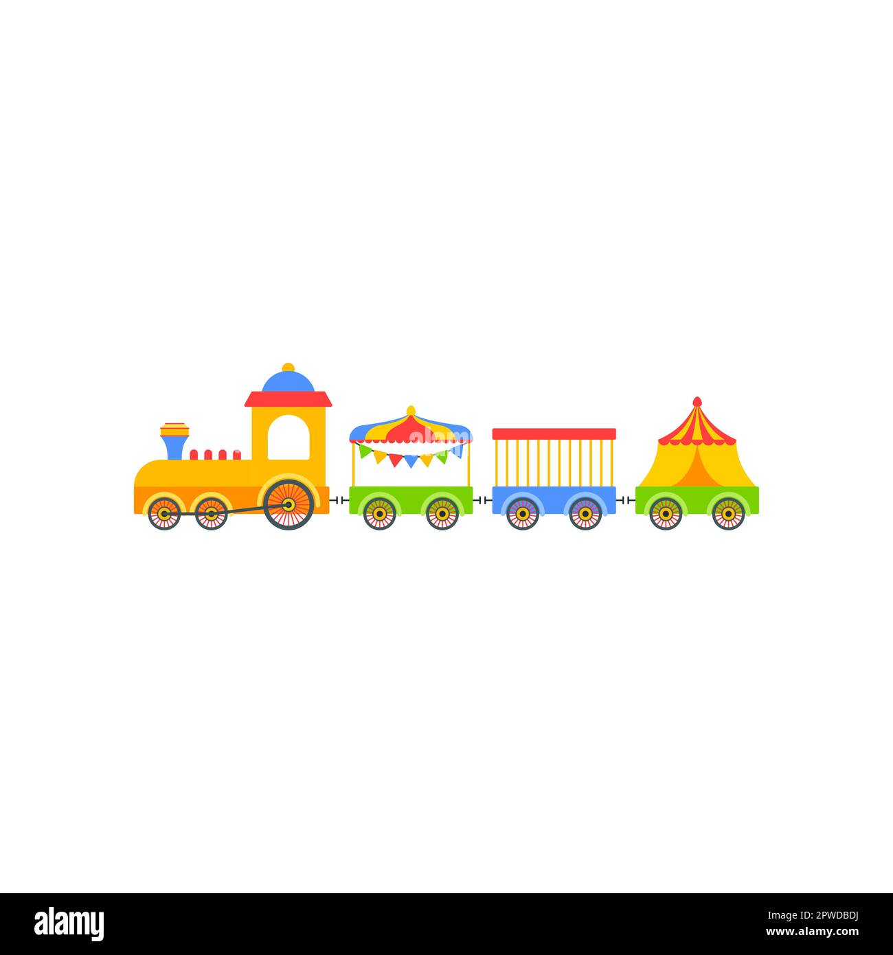 Toy carnival train cartoon illustration Stock Vector Image & Art - Alamy