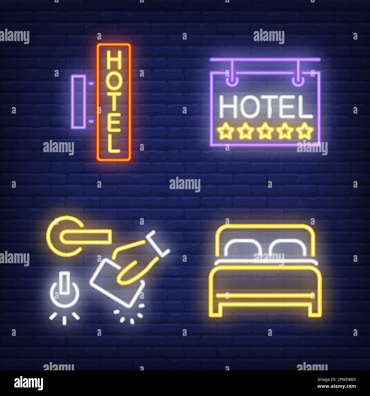 Signage hospitality Stock Vector Images - Alamy