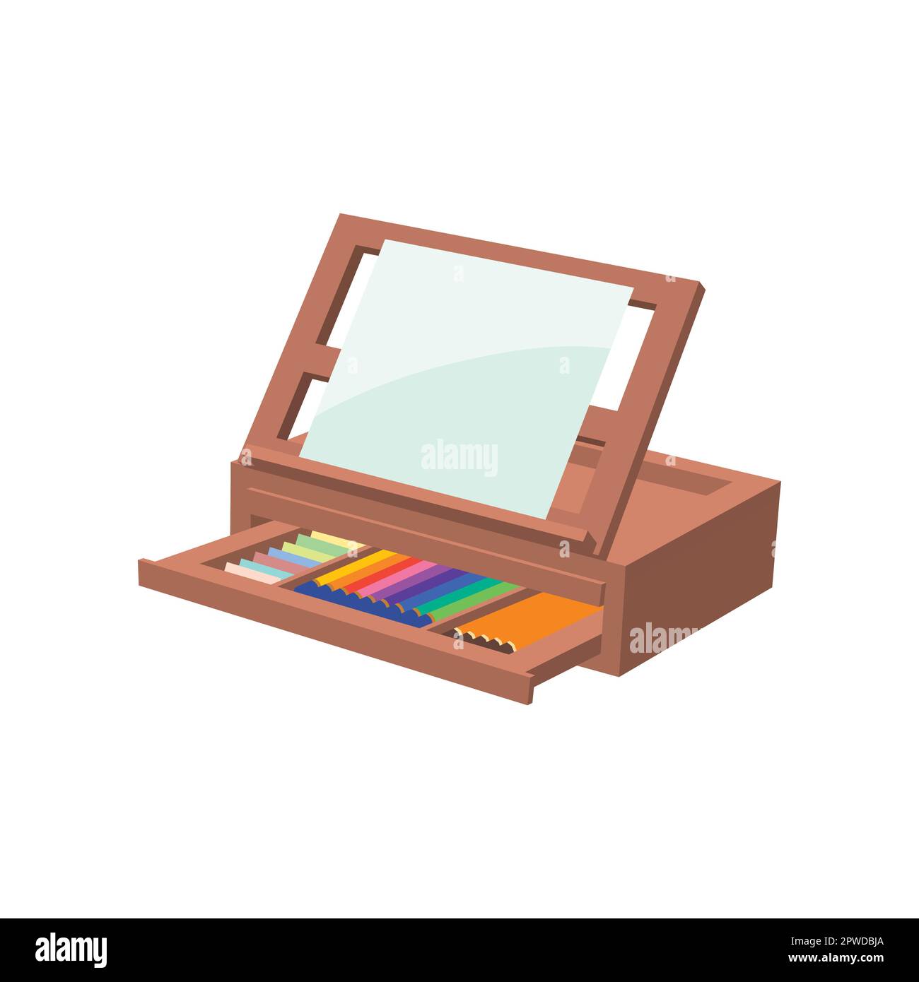 Pencil drawing kit isolated on white background Stock Vector Image ...