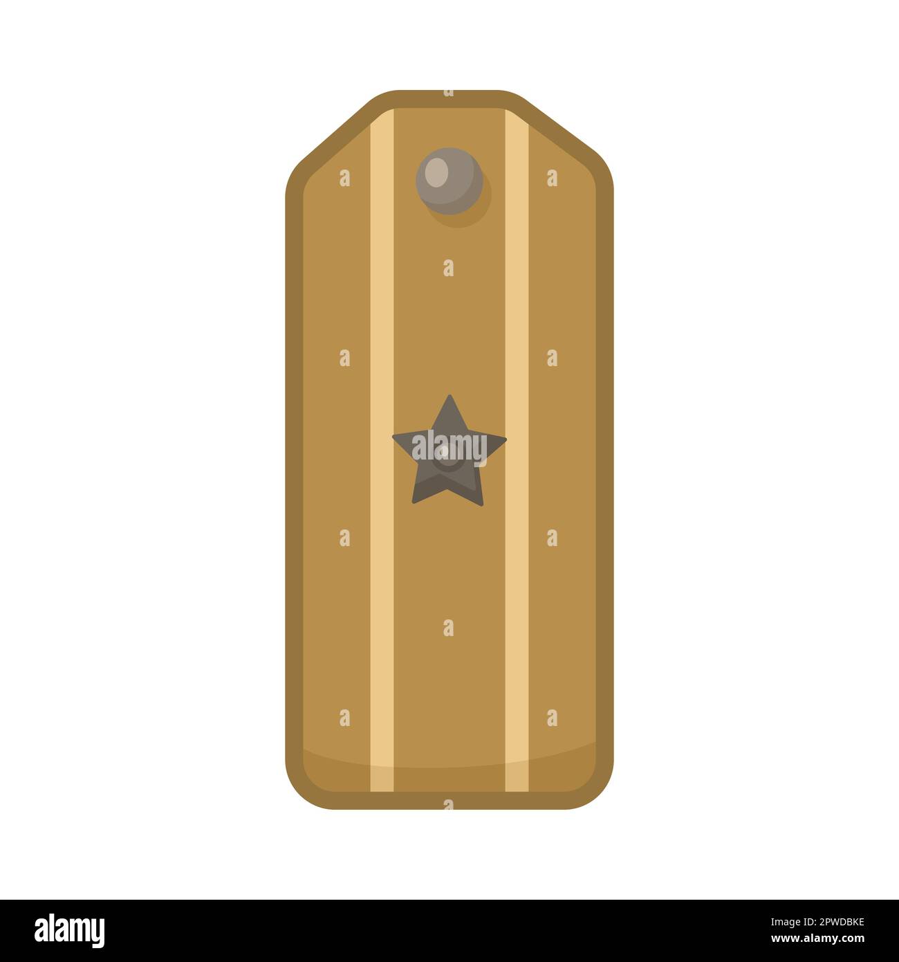 Military shoulder strap with one star cartoon illustration Stock Vector ...