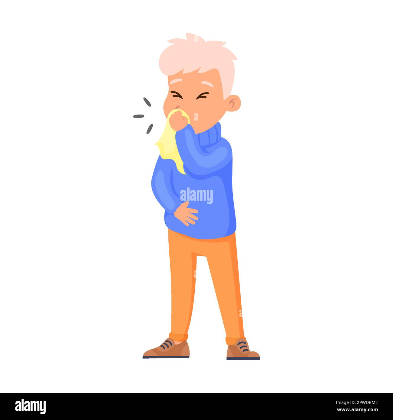 boy with runny nose and symptoms of cold. Cute children as medical ...