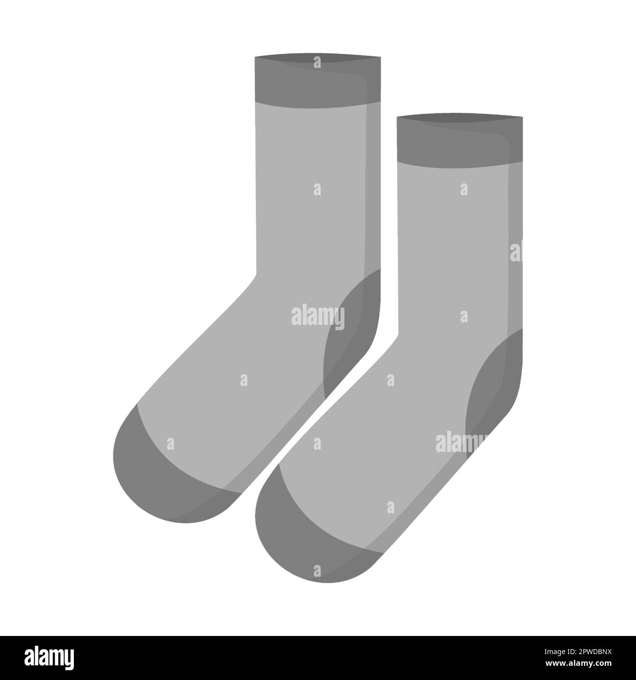 Pair Of Cotton Socks Business Man Or Office Worker Accessorie And Formal Clothes Cartoon Vector