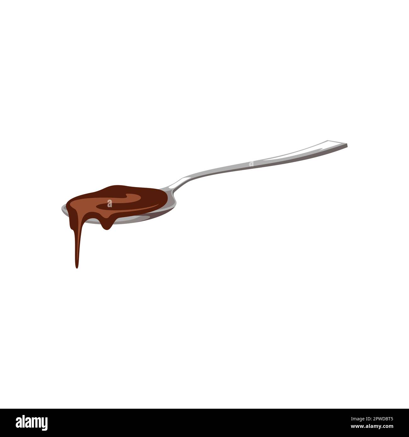 Spoonful Of Melting Chocolate Cartoon Illustration Stock Vector Image And Art Alamy