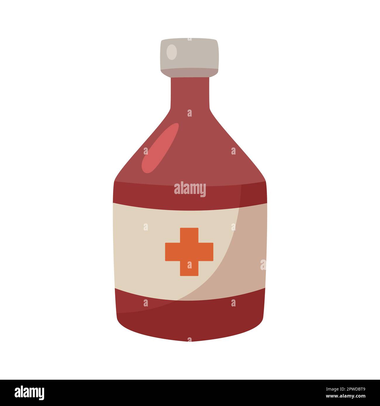 Red bottle with cure for pets cartoon illustration Stock Vector Image ...