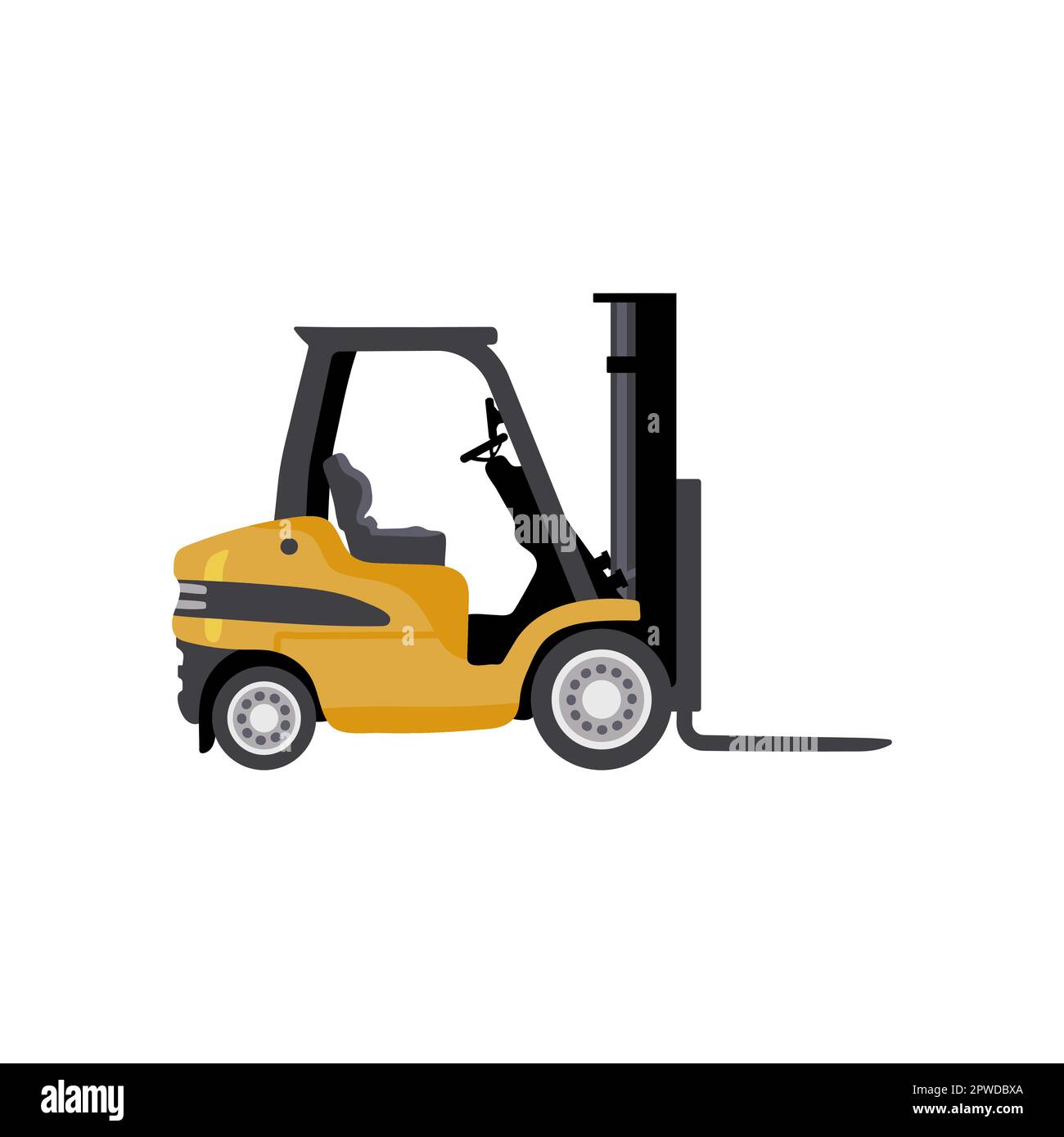 Modern forklift flat vector illustration Stock Vector Image & Art - Alamy