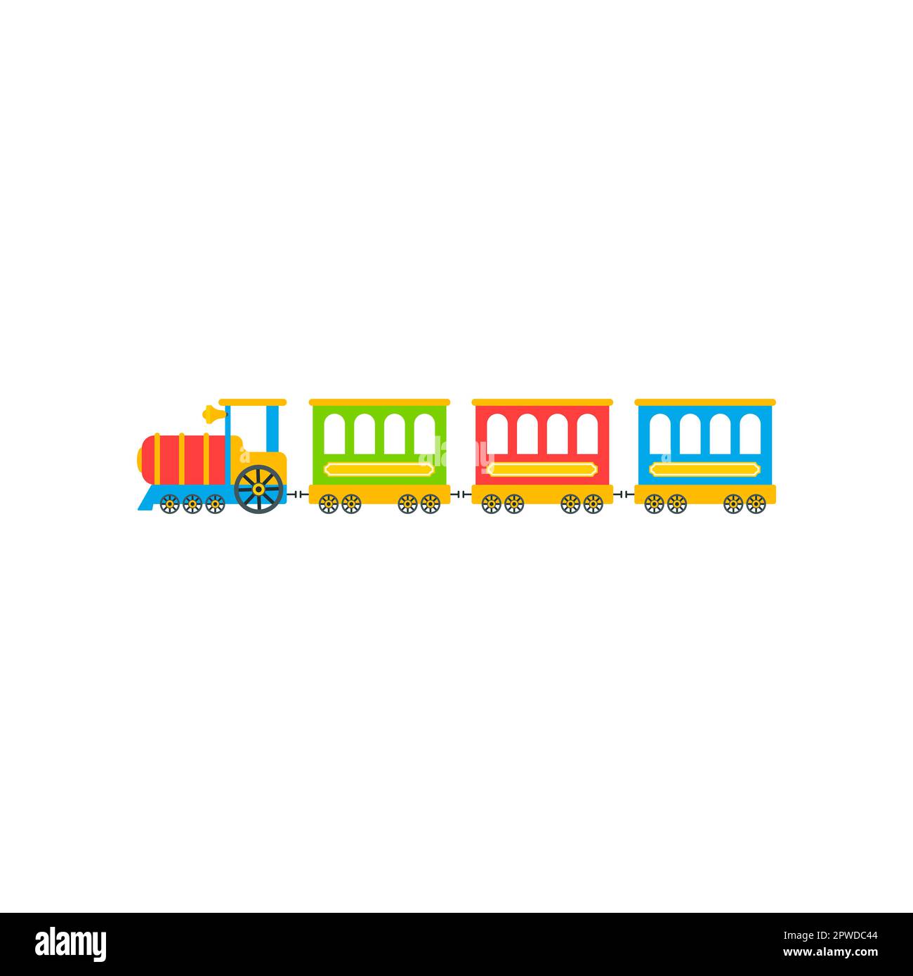 Colorful Toy Train Cartoon Illustration Stock Vector Image And Art Alamy