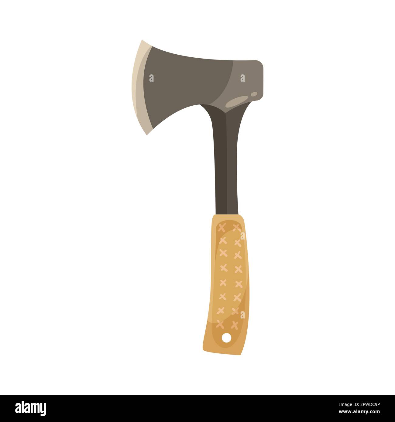 Axe with wooden handle cartoon illustration Stock Vector Image & Art ...