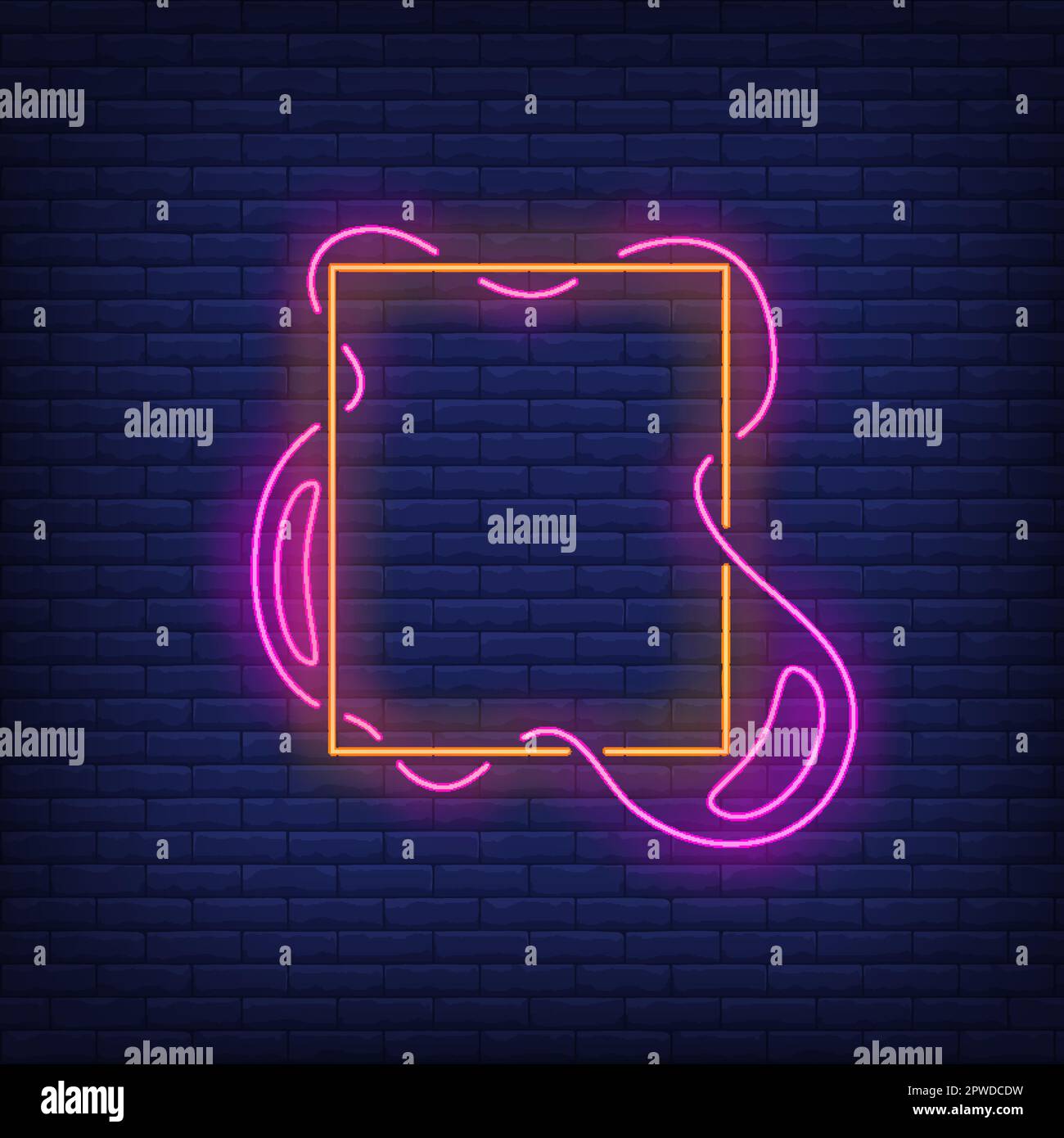 Colorful decorative frame neon sign Stock Vector Image & Art - Alamy