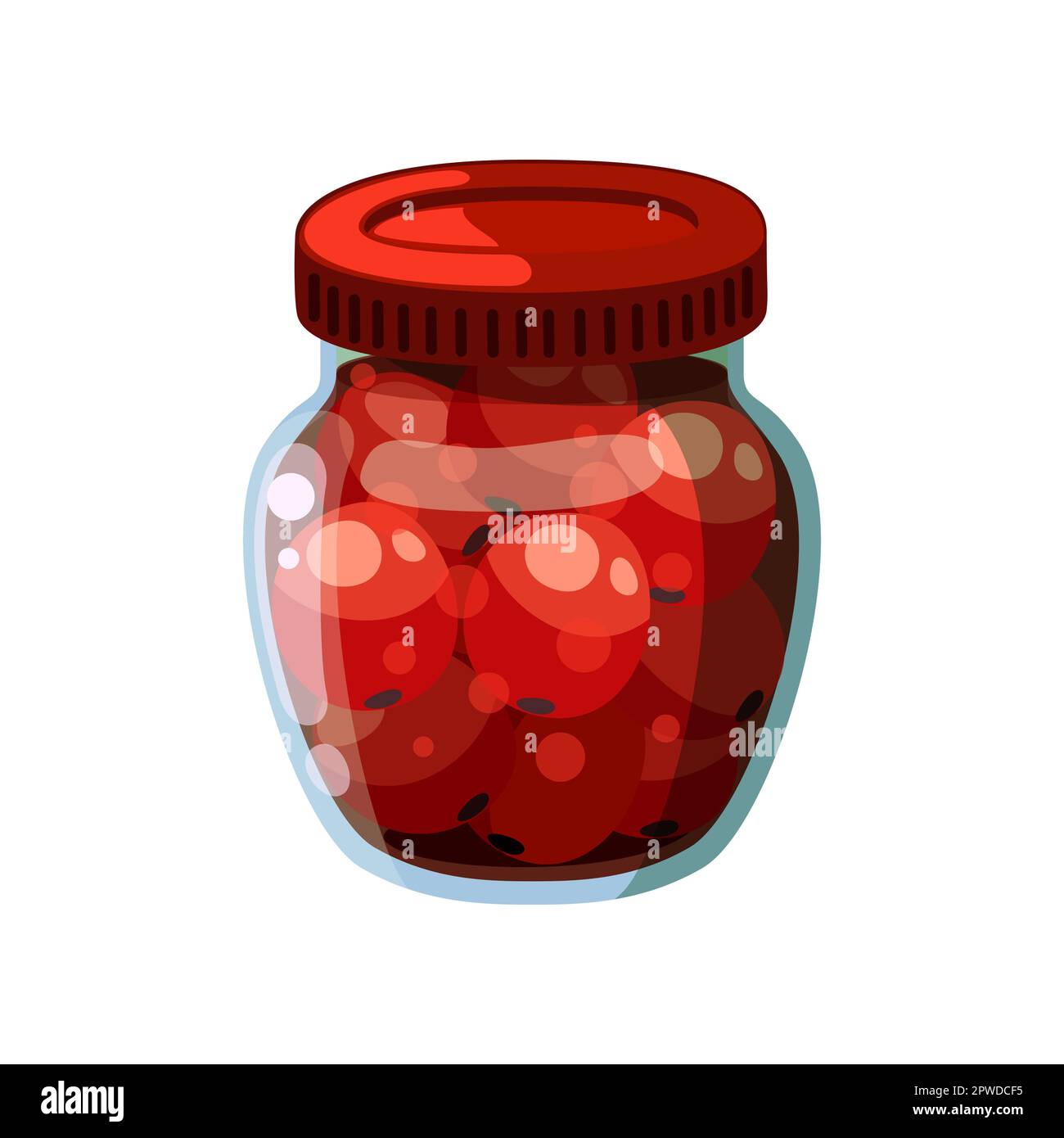 Full jar with canned tomatoes cartoon illustration Stock Vector Image ...