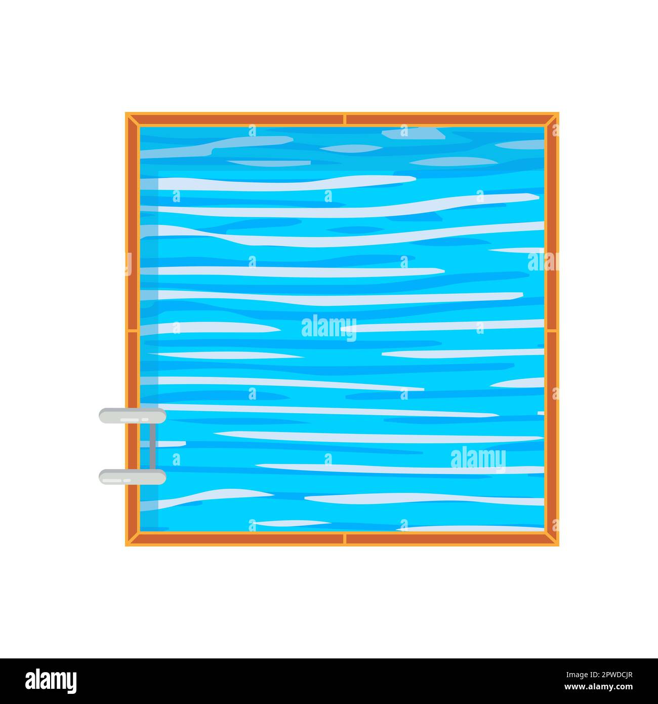 Square-shaped swimming pool vector illustration Stock Vector Image ...